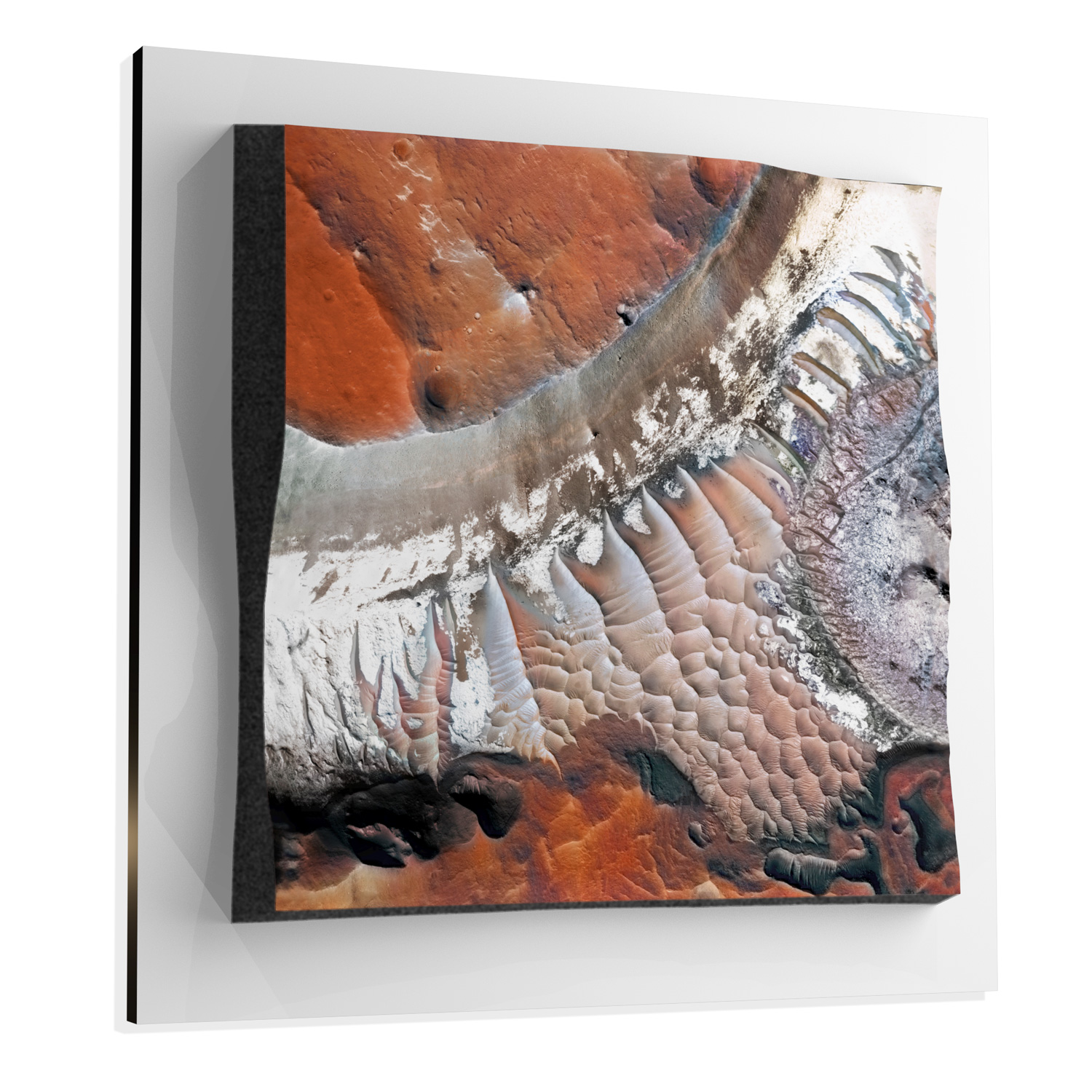Marscapes 3D Raised-Relief Model Decor of the Mars Surface - WhiteClouds
