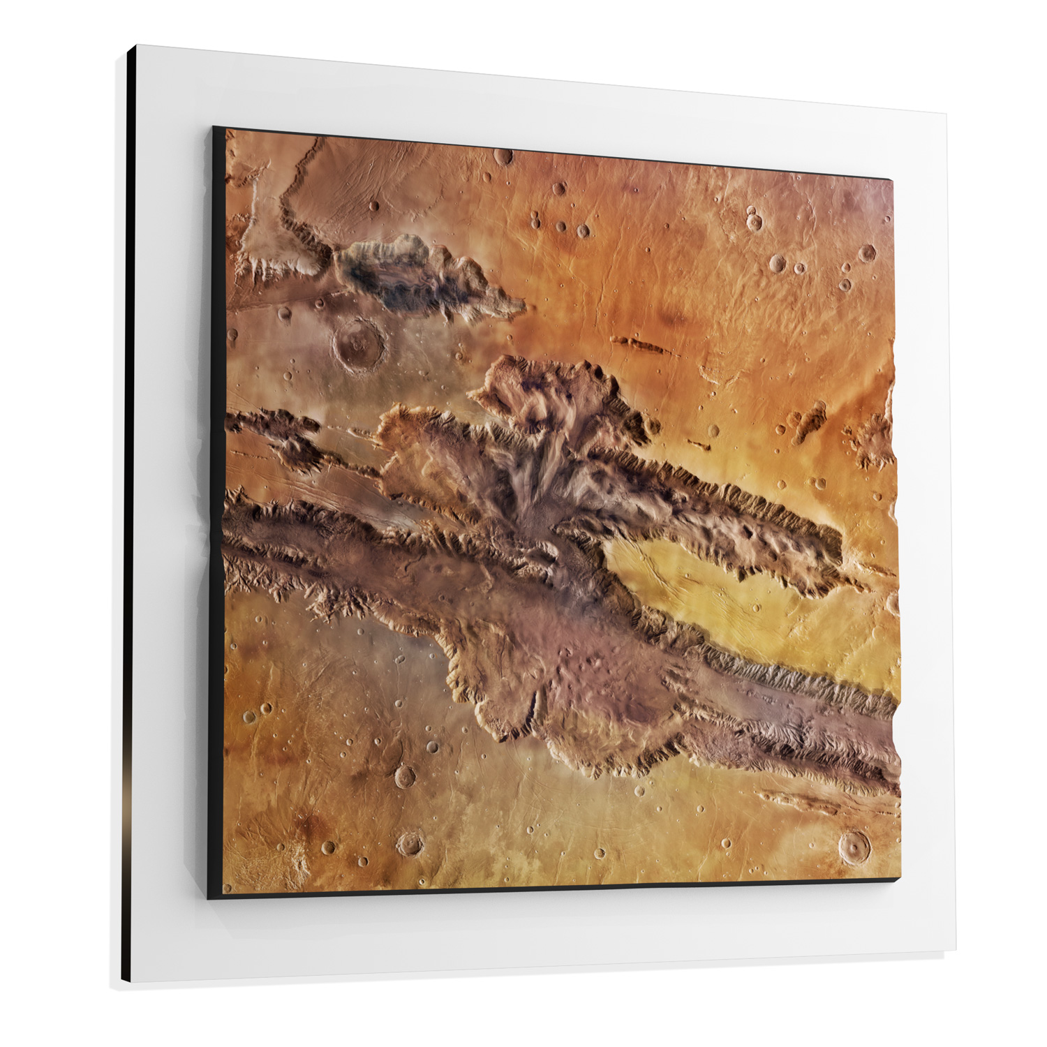 Marscapes 3D Raised-Relief Model Decor of the Mars Surface - WhiteClouds