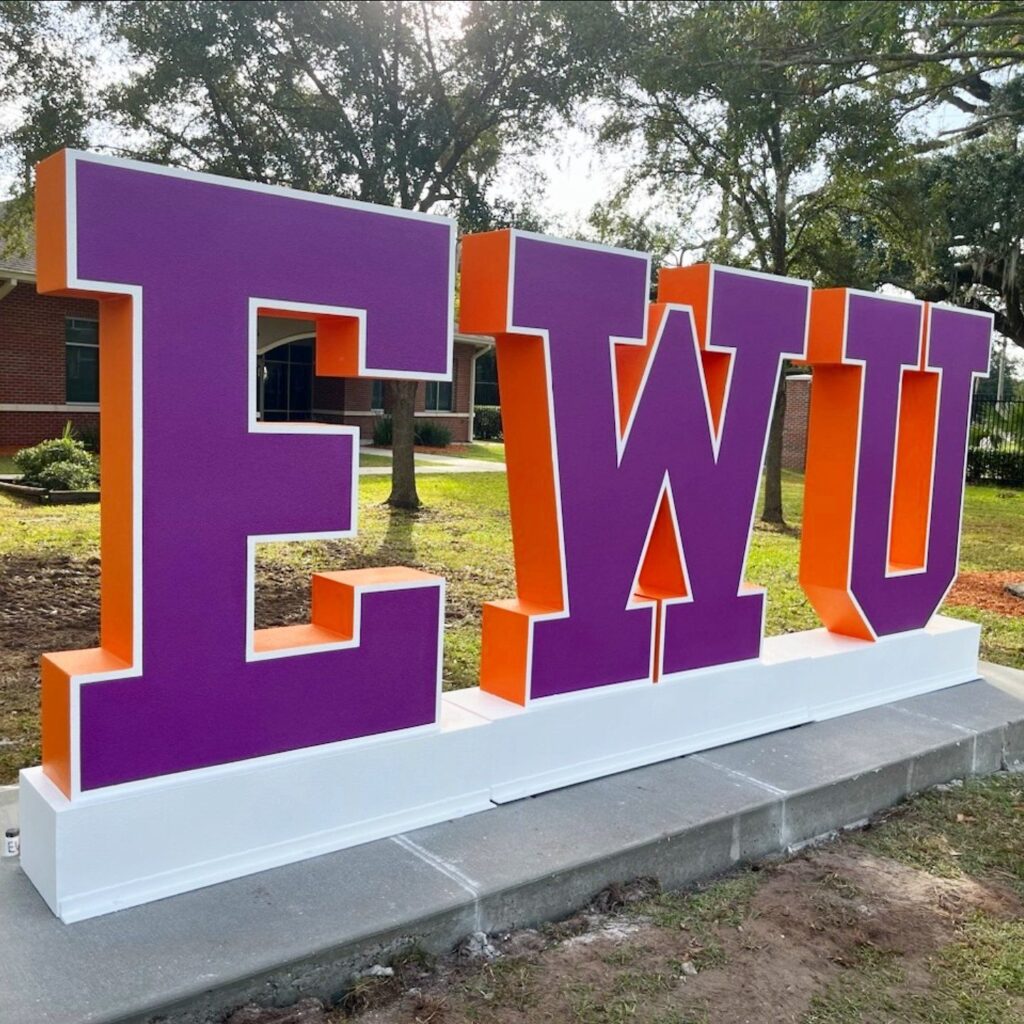 Edward Waters Outdoor Metal Letters - WhiteClouds
