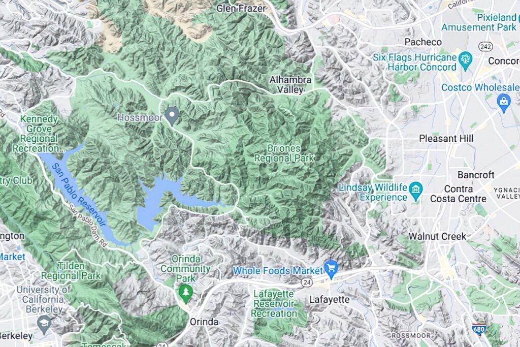 Terrain Features on a Map - WhiteClouds