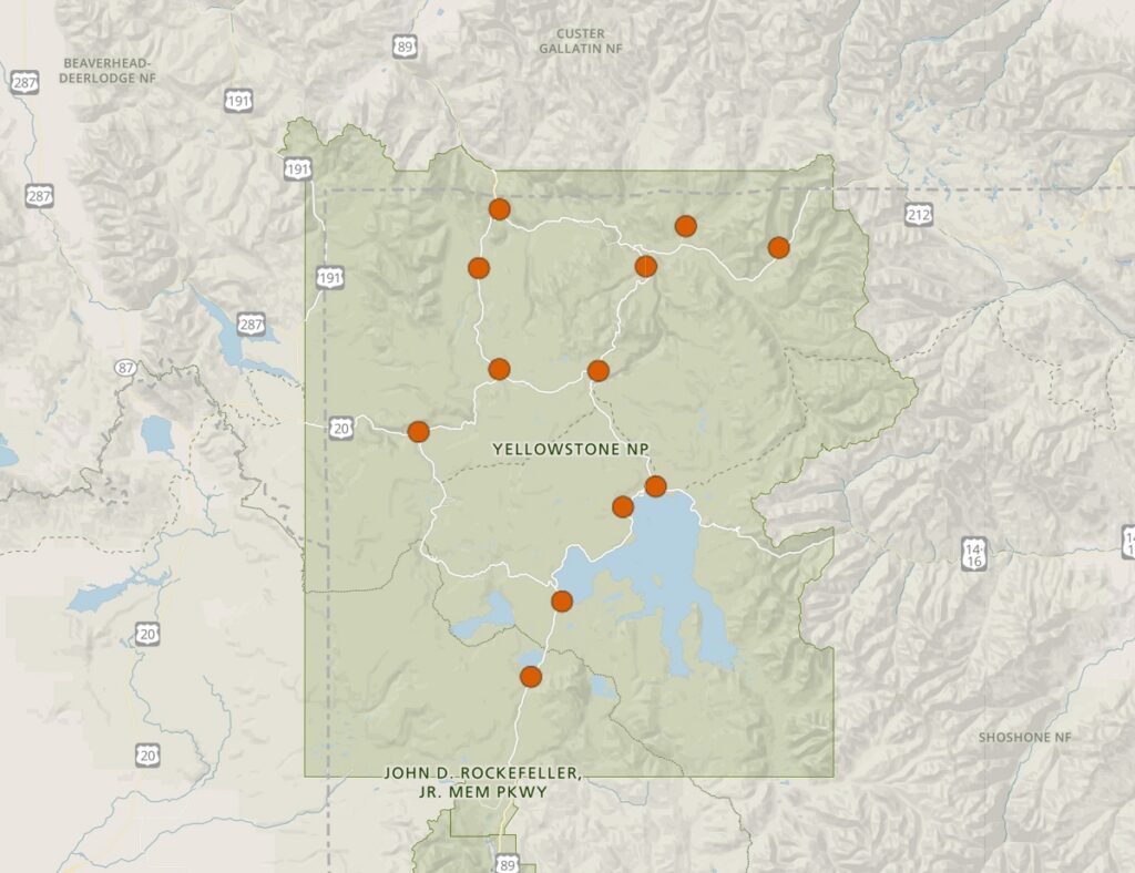 Yellowstone National Park Maps - WhiteClouds
