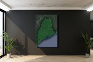 Satellite Map of Maine - WhiteClouds