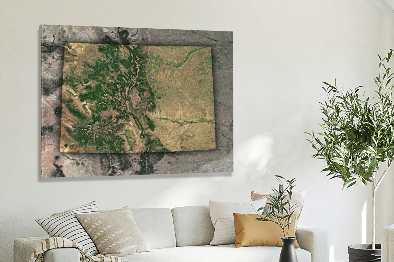 Topographic Map of Colorado - WhiteClouds