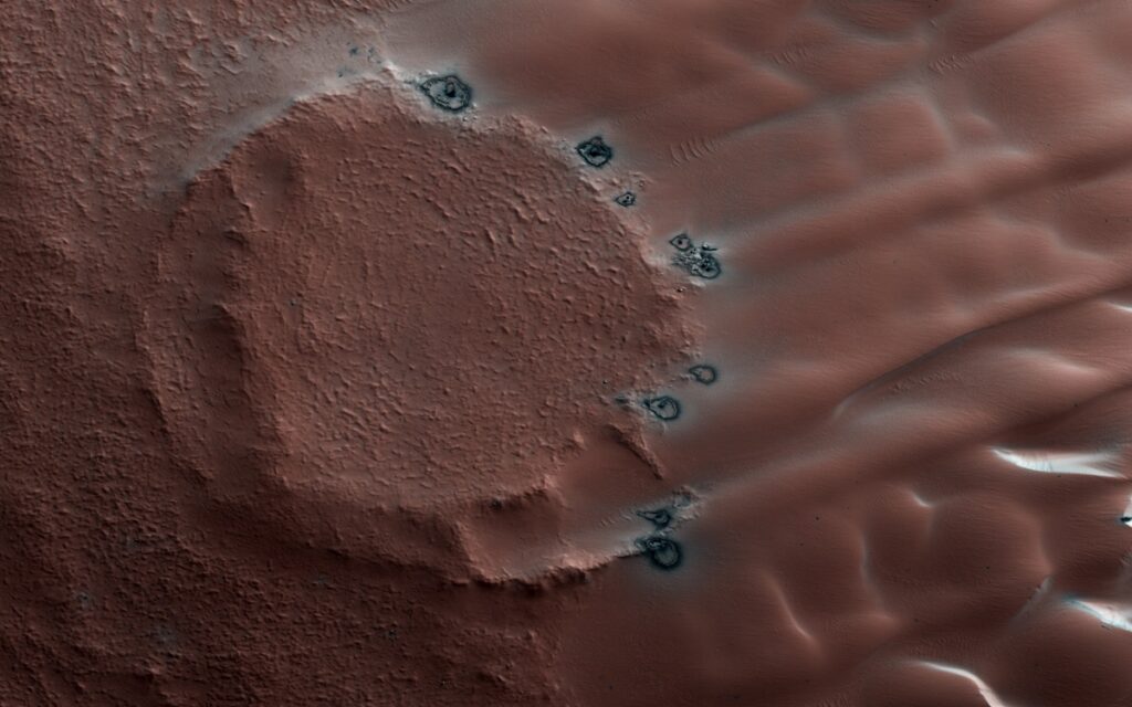 Dunes on Mars - WhiteClouds