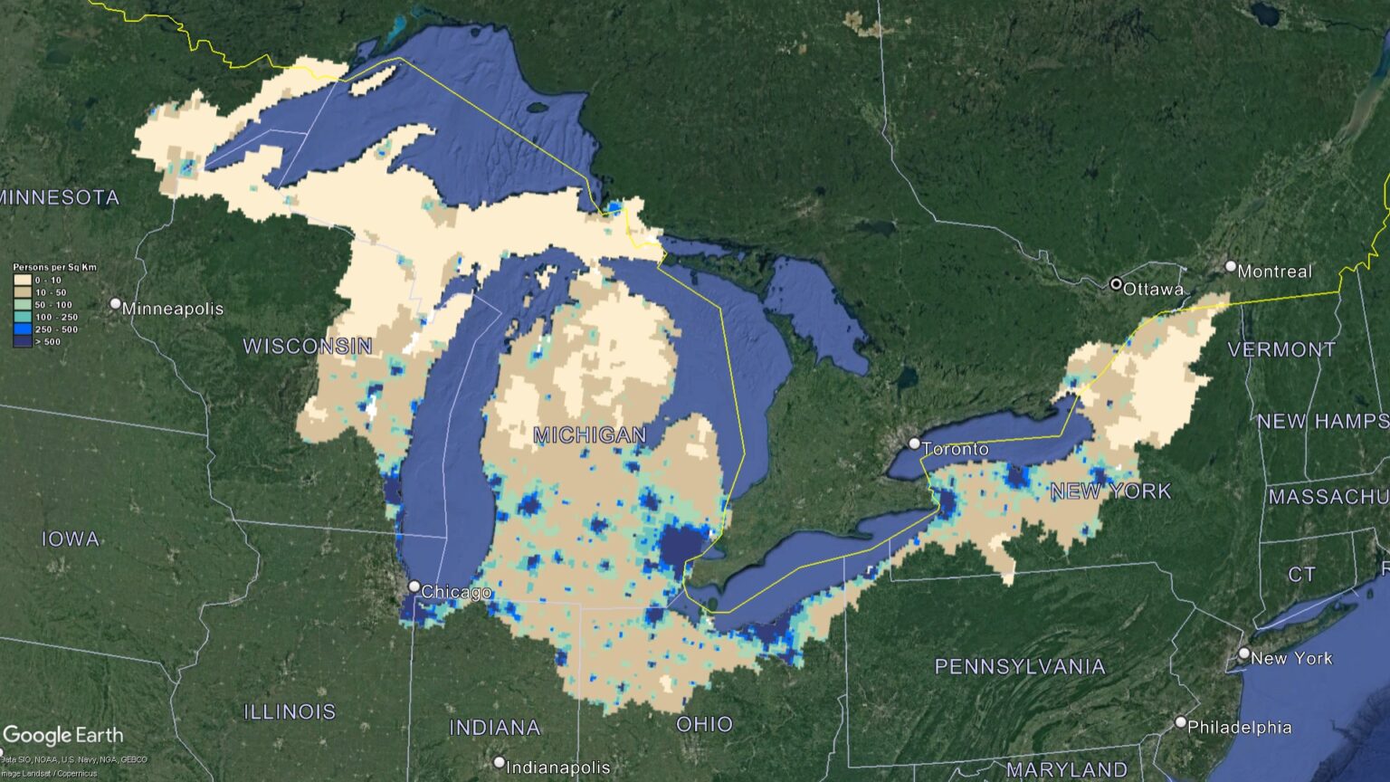 Great Lakes Watershed Maps - WhiteClouds