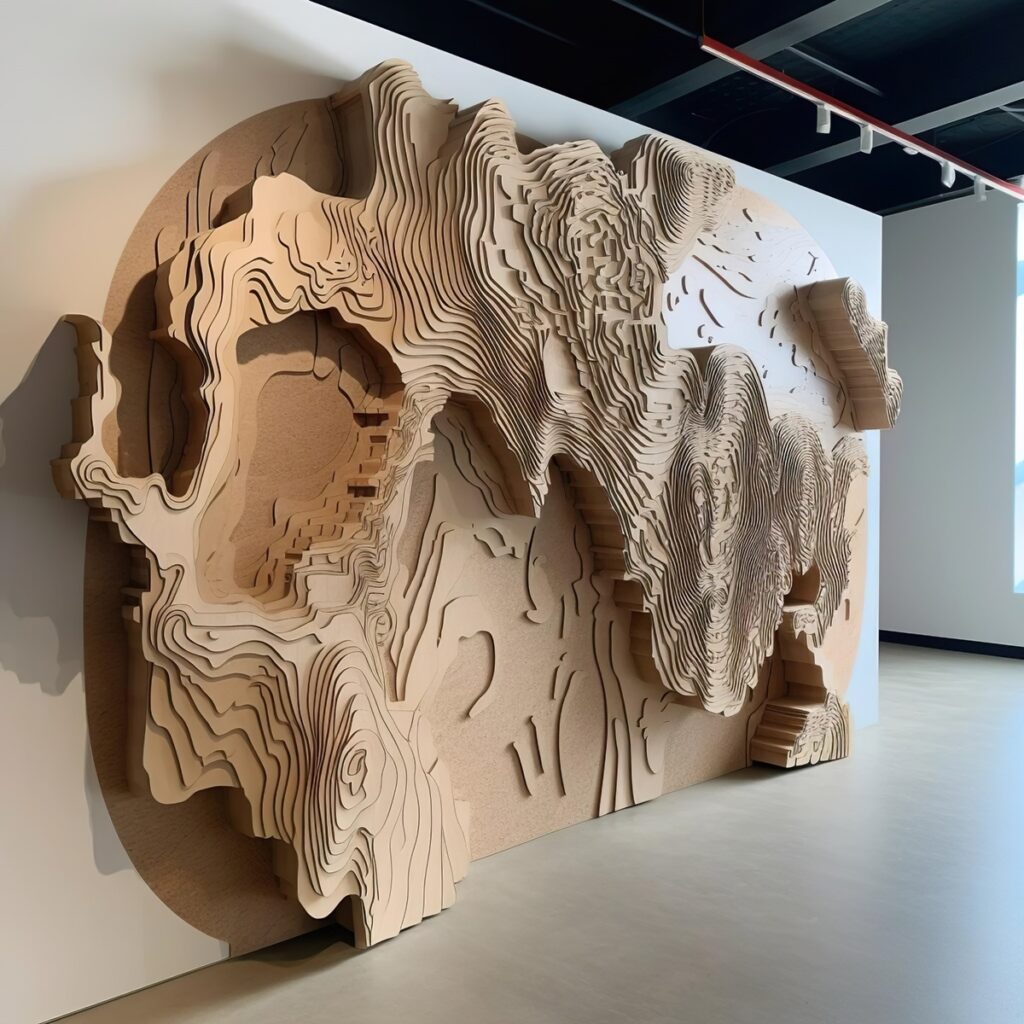 3D Wall Maps - WhiteClouds