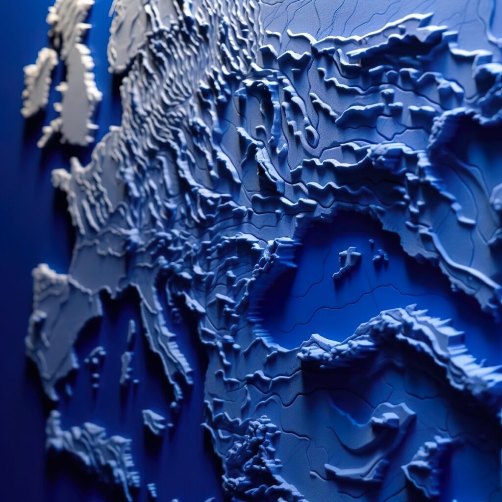 3D Wall Maps - WhiteClouds