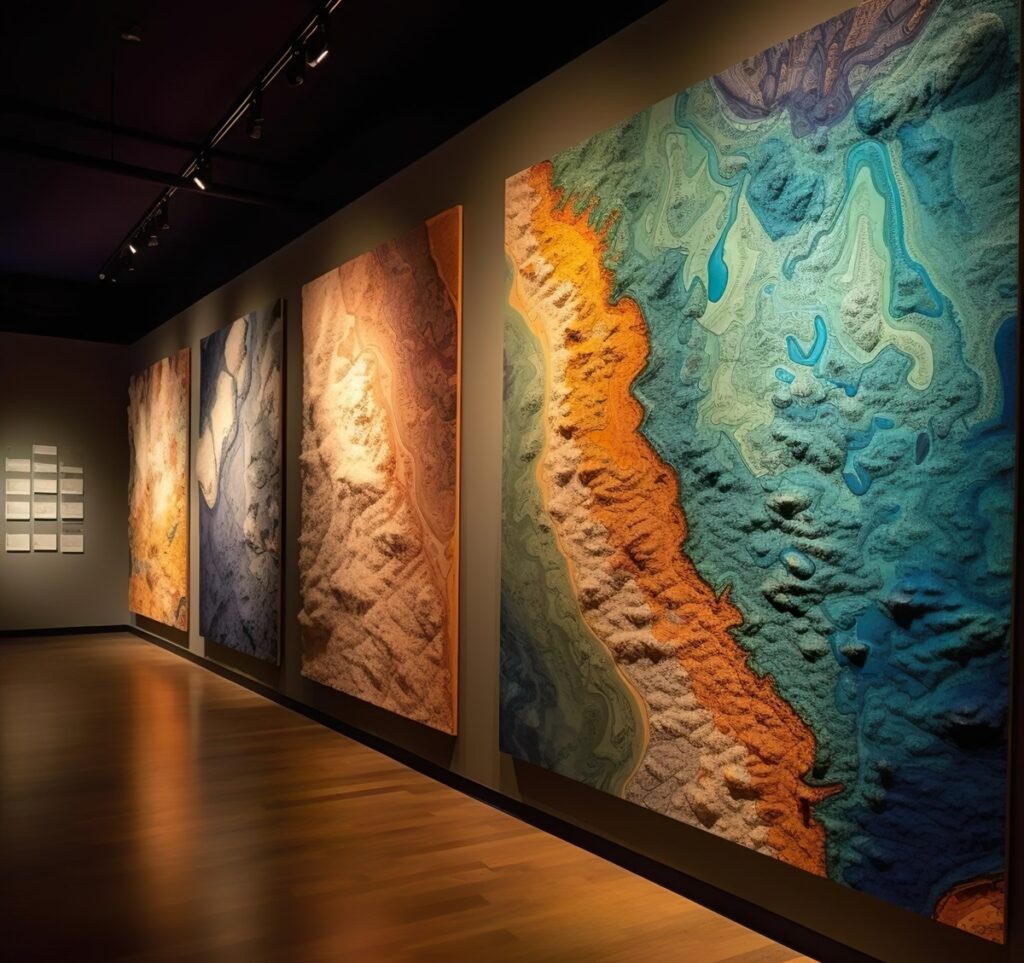 3D Wall Maps - WhiteClouds