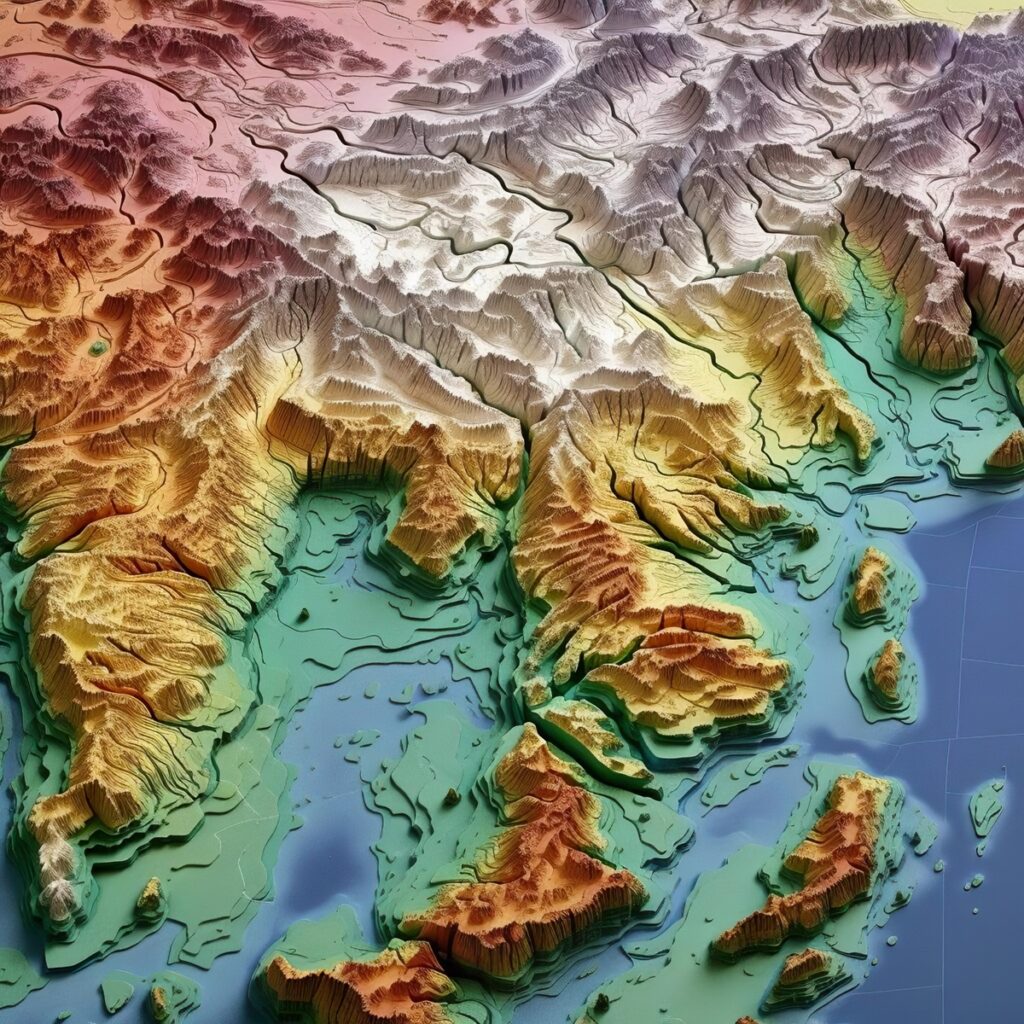 3D Wall Maps - WhiteClouds