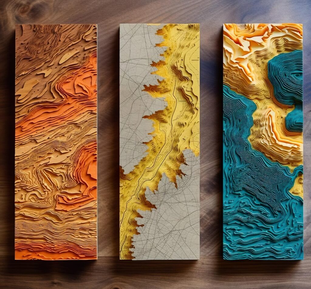 3D Wall Maps - WhiteClouds