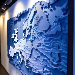 3D Wall Maps - WhiteClouds