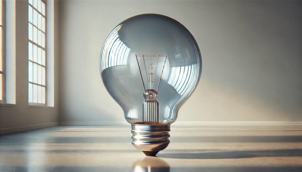 Giant Light Bulb Prop - WhiteClouds