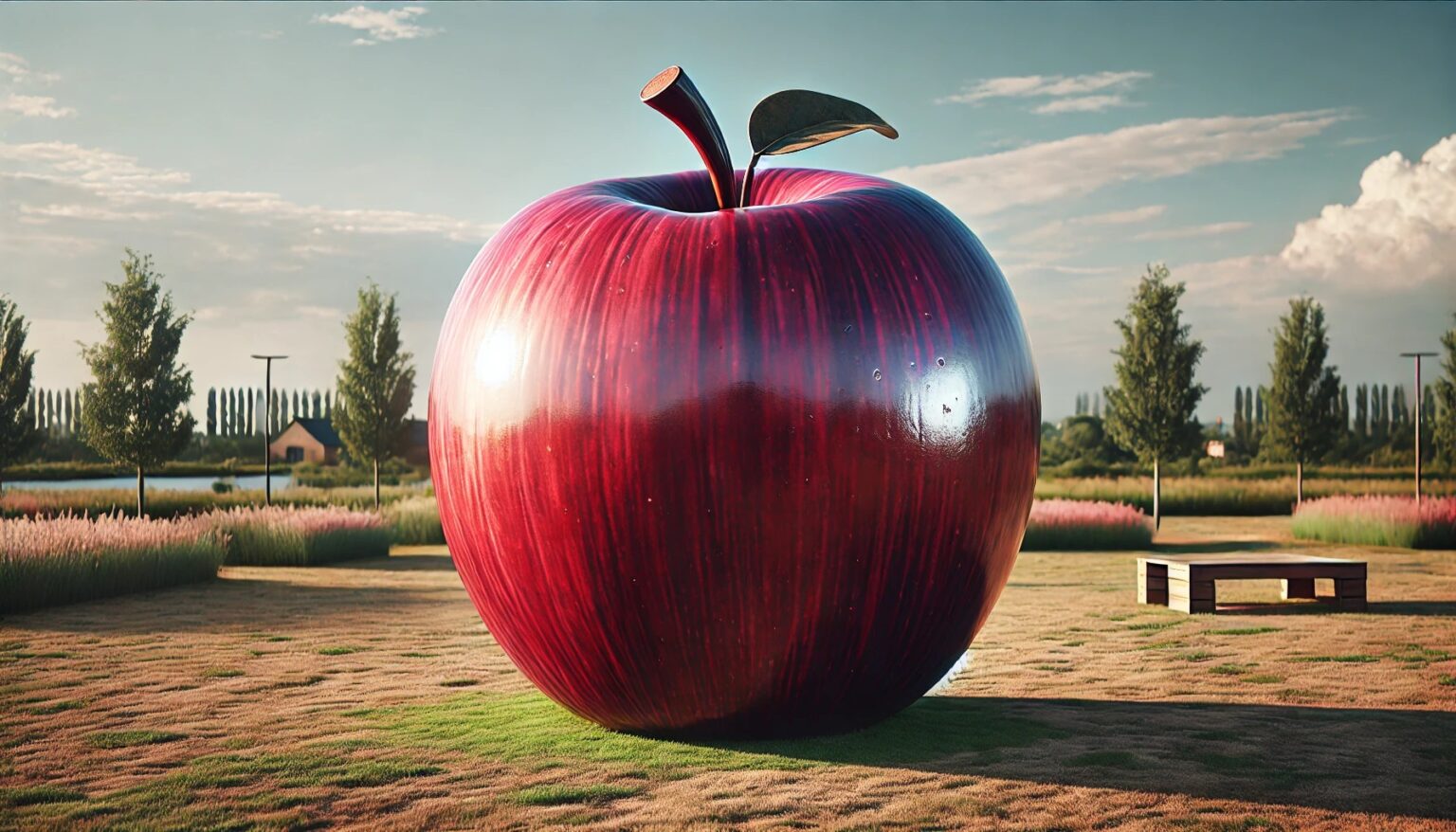 Giant Apple Prop - WhiteClouds