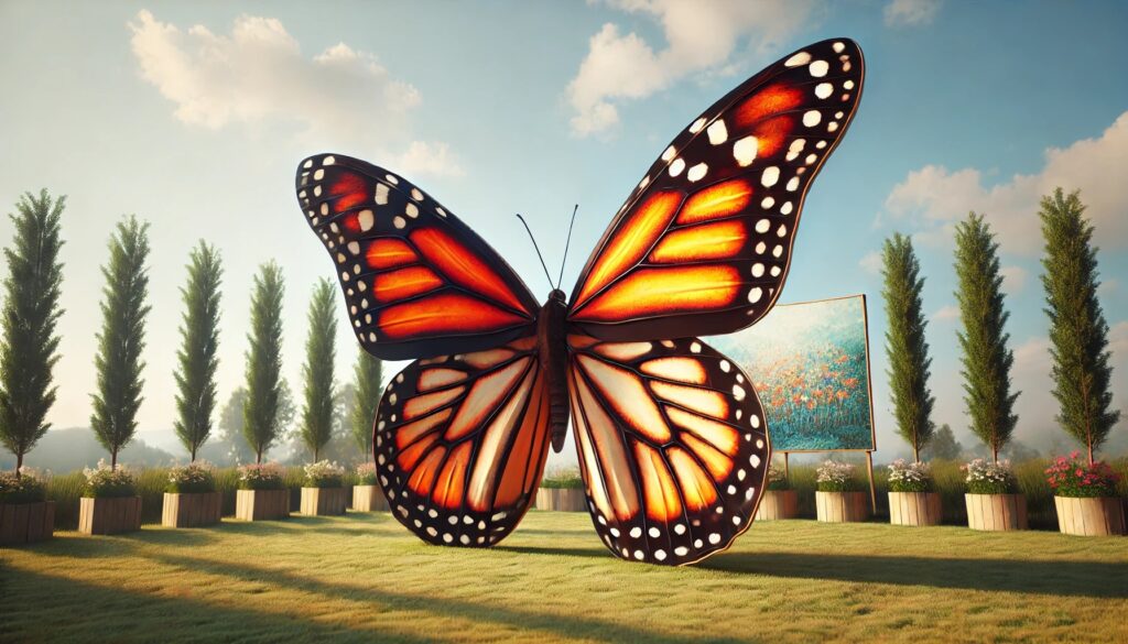 Giant Butterfly Prop - WhiteClouds