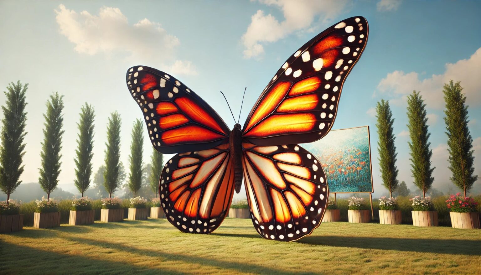 Giant Butterfly Prop - WhiteClouds