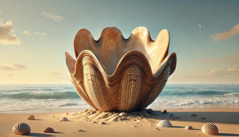 Giant Clam Shell Prop - WhiteClouds