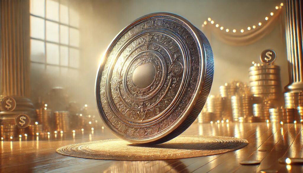 Giant Coin Prop - WhiteClouds