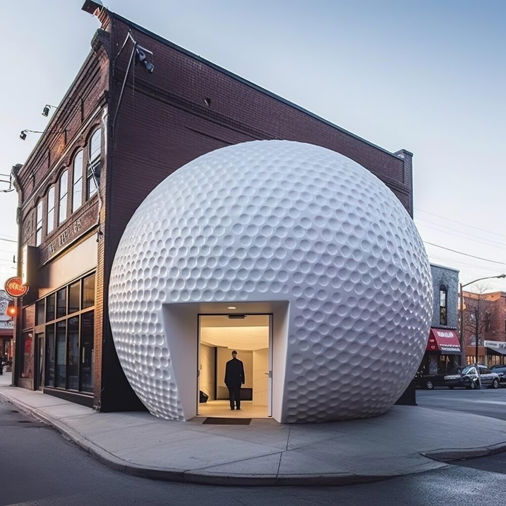 Giant Golf Ball Prop - WhiteClouds