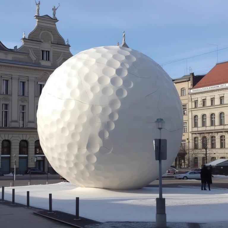 Giant Golf Ball Prop - WhiteClouds