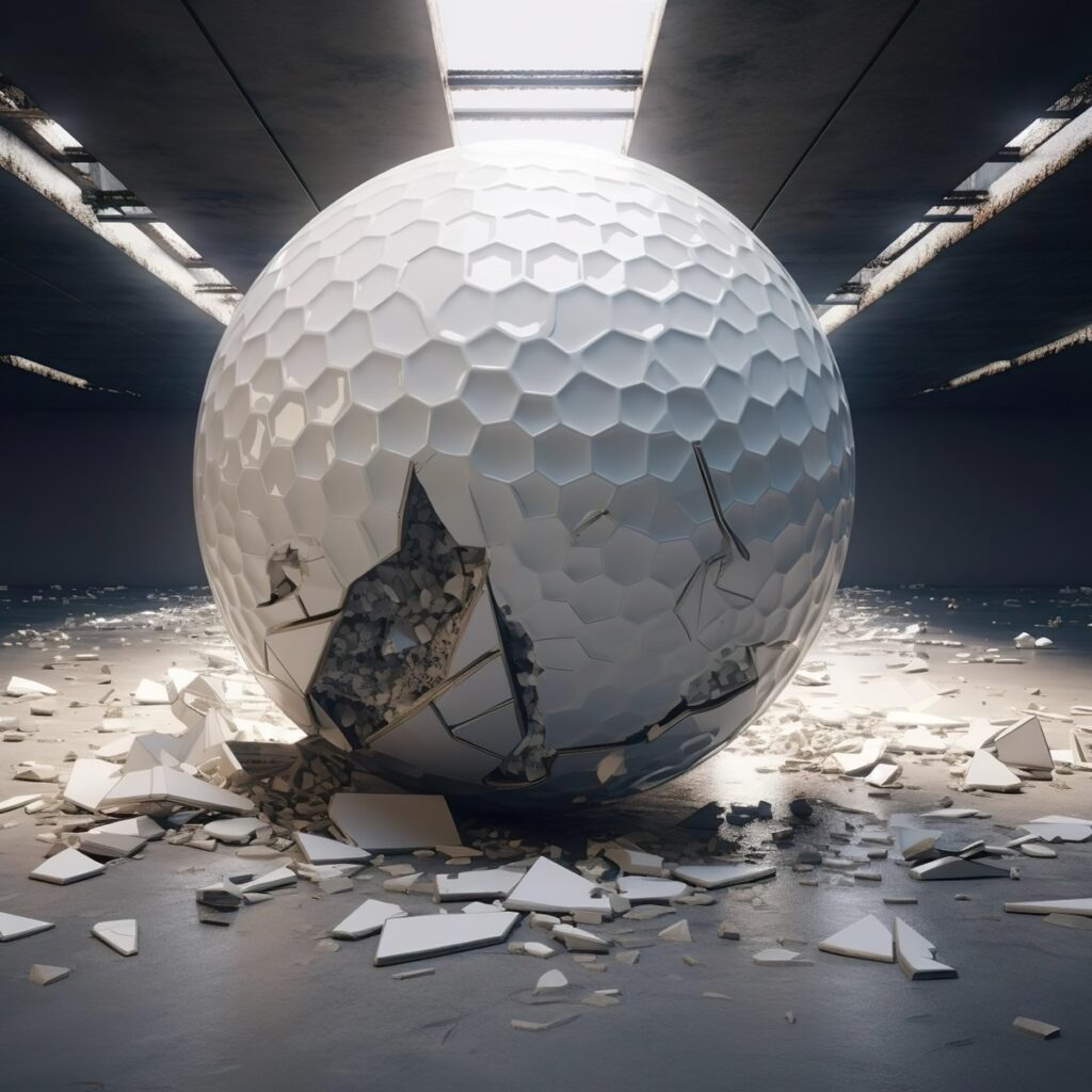 Giant Golf Ball Prop - WhiteClouds