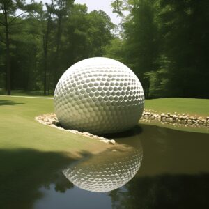 Giant Golf Ball Prop - WhiteClouds