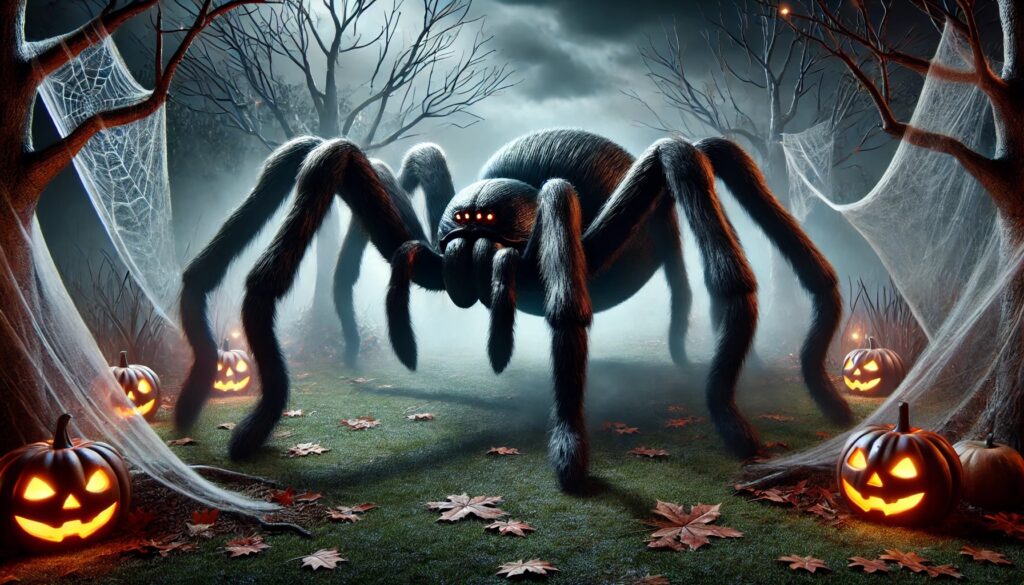 Giant Halloween Spider Prop - WhiteClouds
