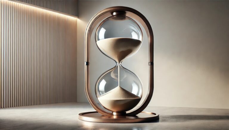 Giant Hourglass Prop - WhiteClouds