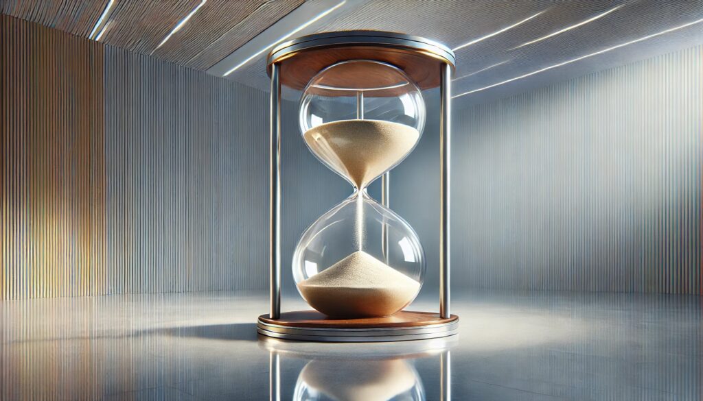 Giant Hourglass Prop - WhiteClouds