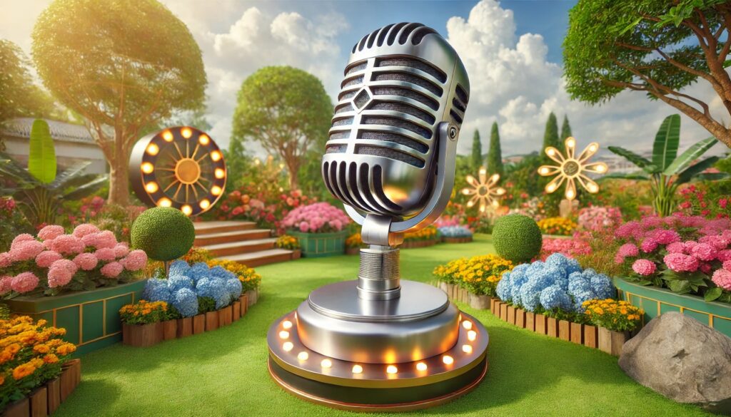 Giant Microphone Prop - WhiteClouds