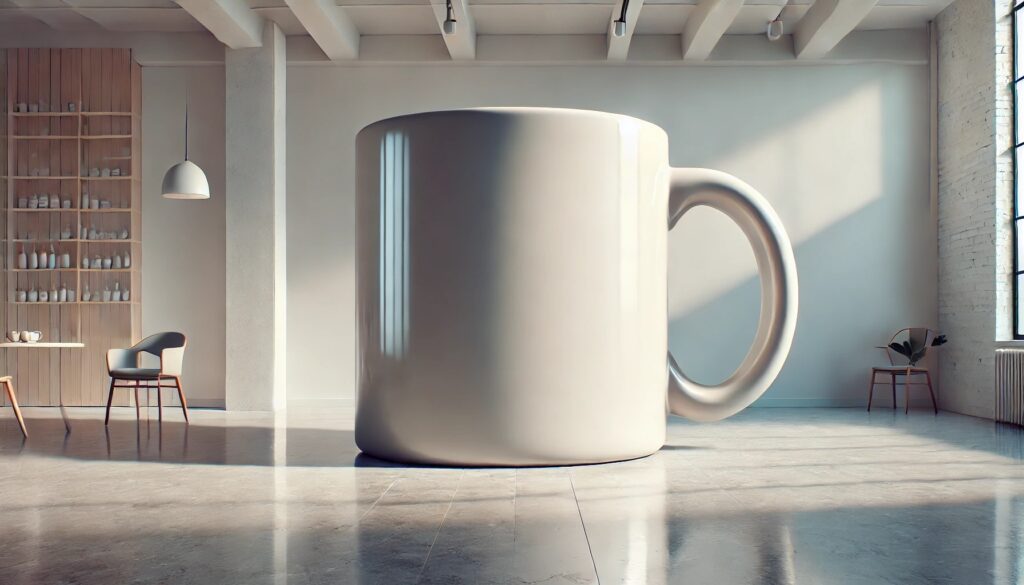 Giant Mug Photo Prop - WhiteClouds