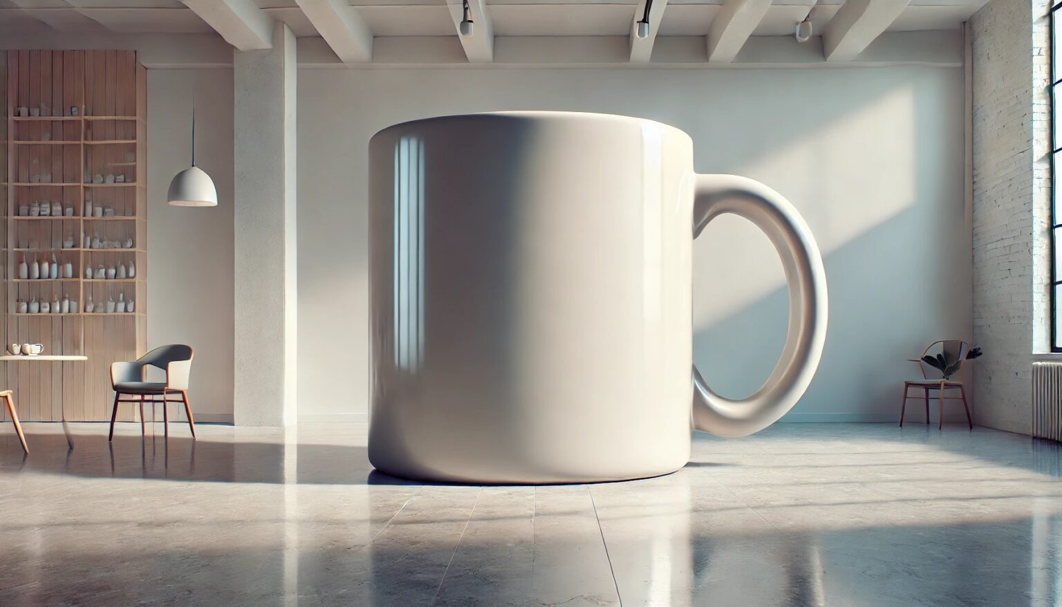 Giant Mug Photo Prop - WhiteClouds