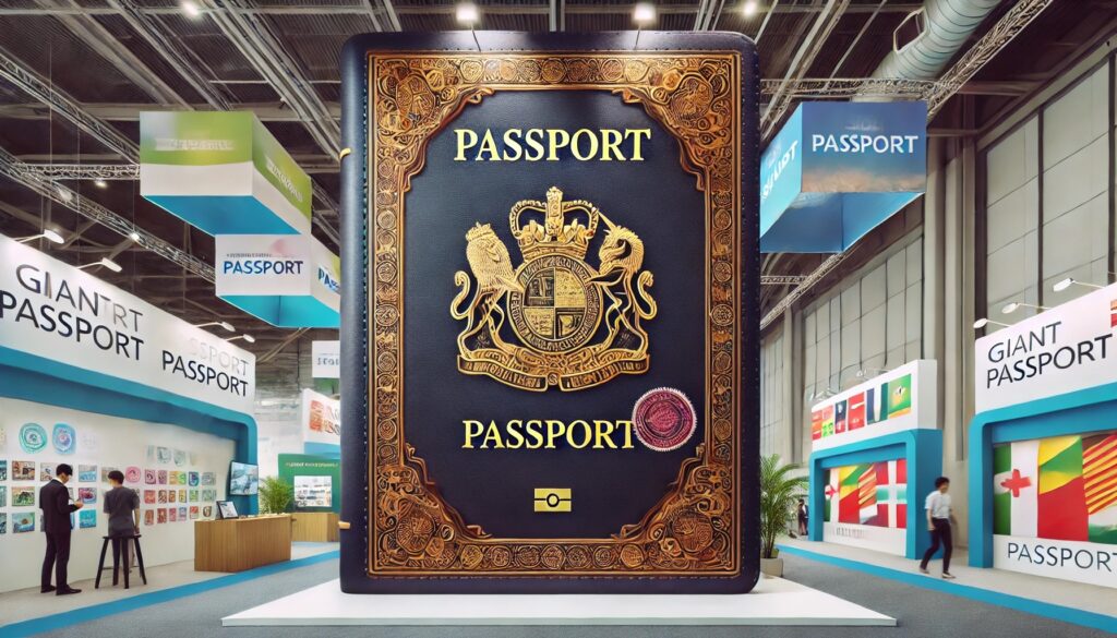 Giant Passport Prop - WhiteClouds