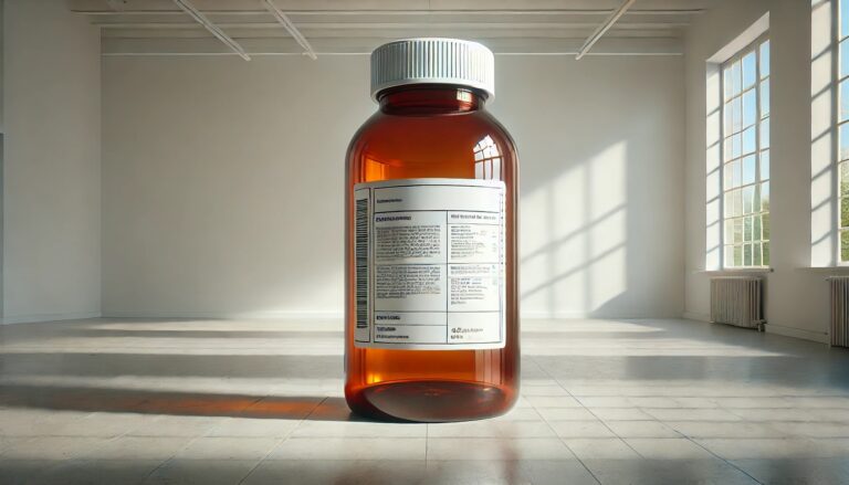 Giant Pill Bottle Prop - WhiteClouds