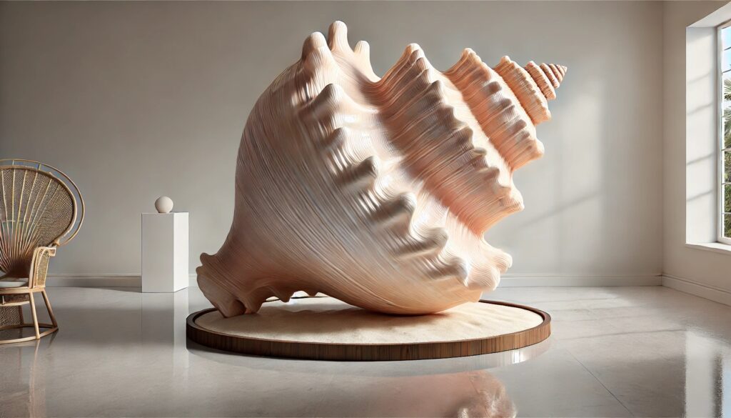 Giant Seashell Prop - WhiteClouds