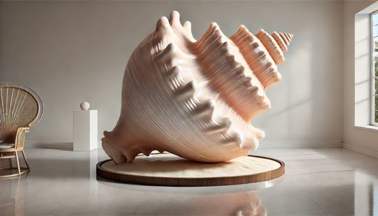 Giant Seashell Prop - WhiteClouds