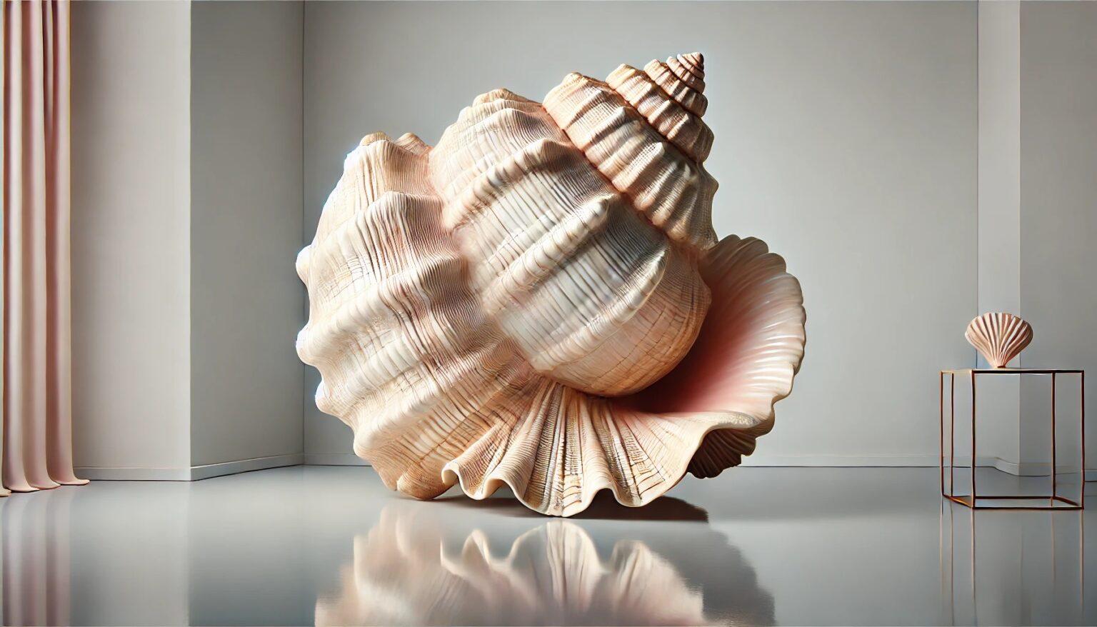 Giant Seashell Prop - WhiteClouds