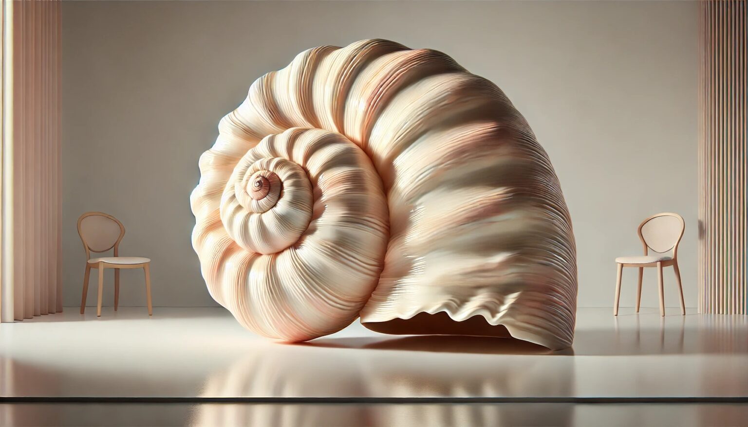 Giant Shell Prop - WhiteClouds