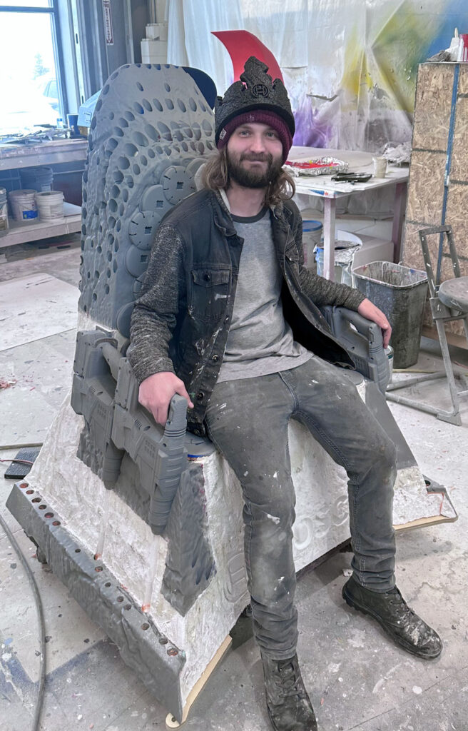 Making a custom faux concrete and iron throne chair for Bosch Tools ...