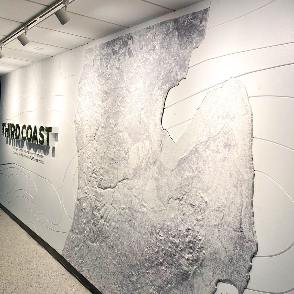 Michigan 3D Map - the Third Coast - WhiteClouds