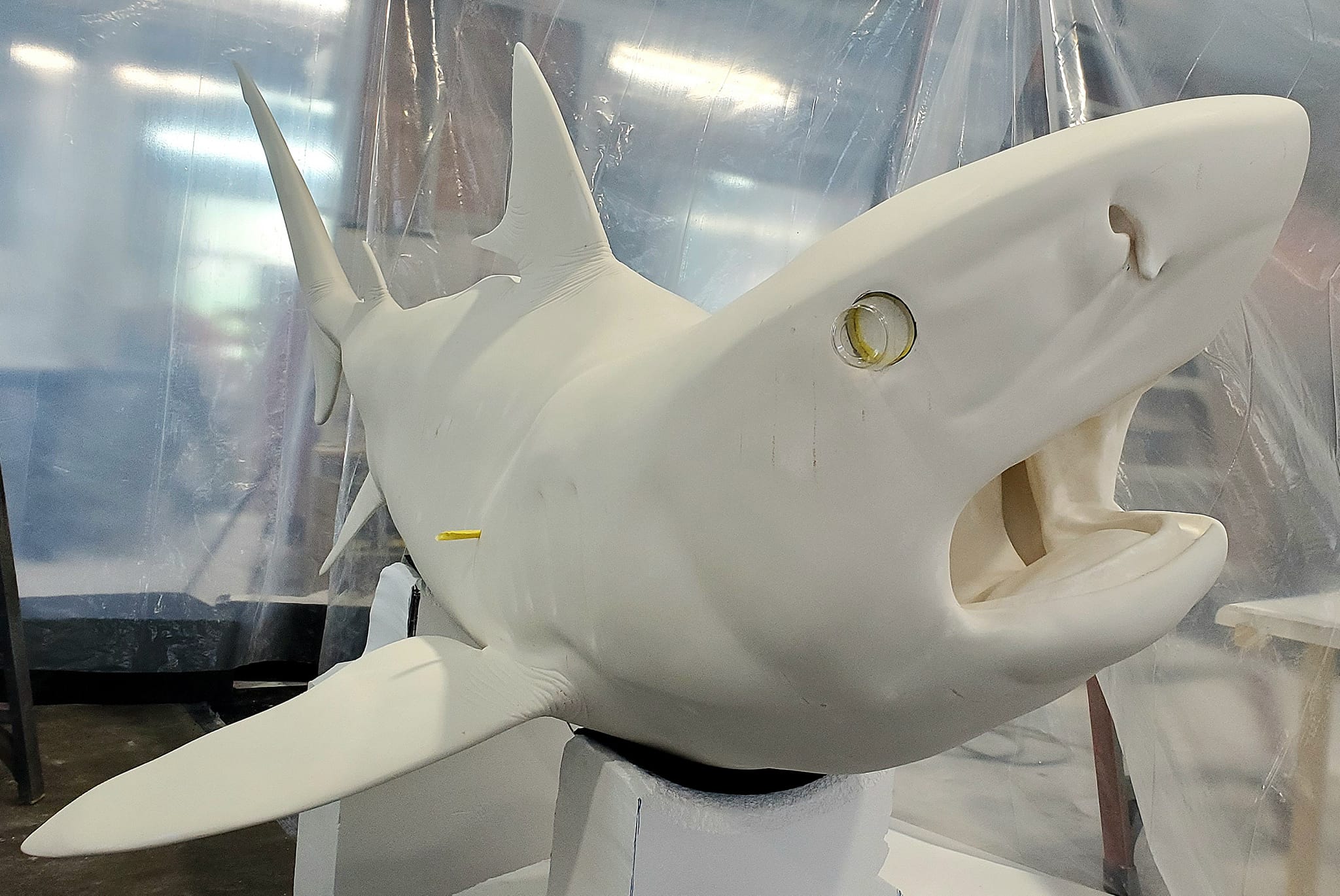 Sculpting the Tiger Shark Amusement Park Prop for Six Flags New England ...