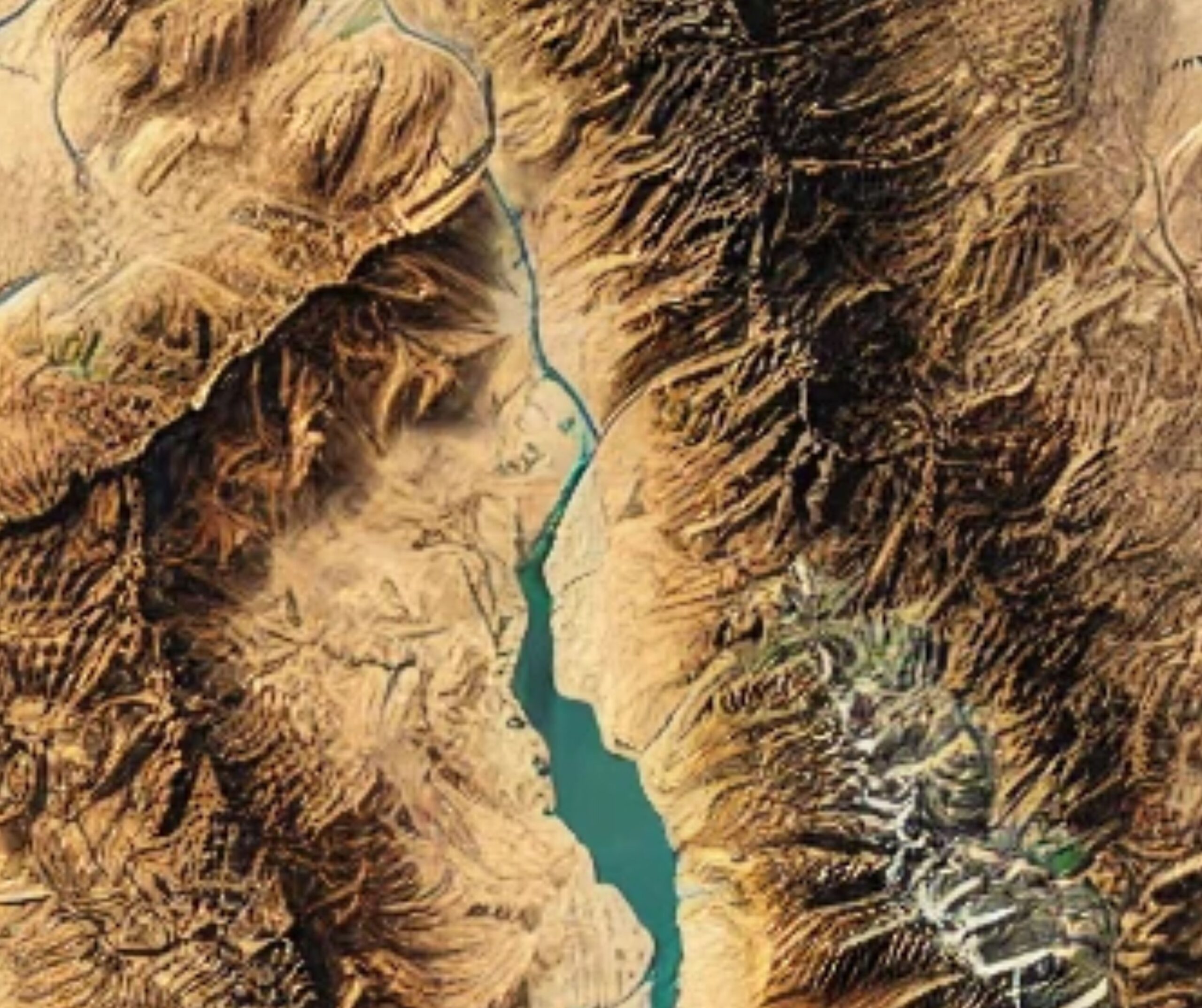 California Raised Relief Map - WhiteClouds