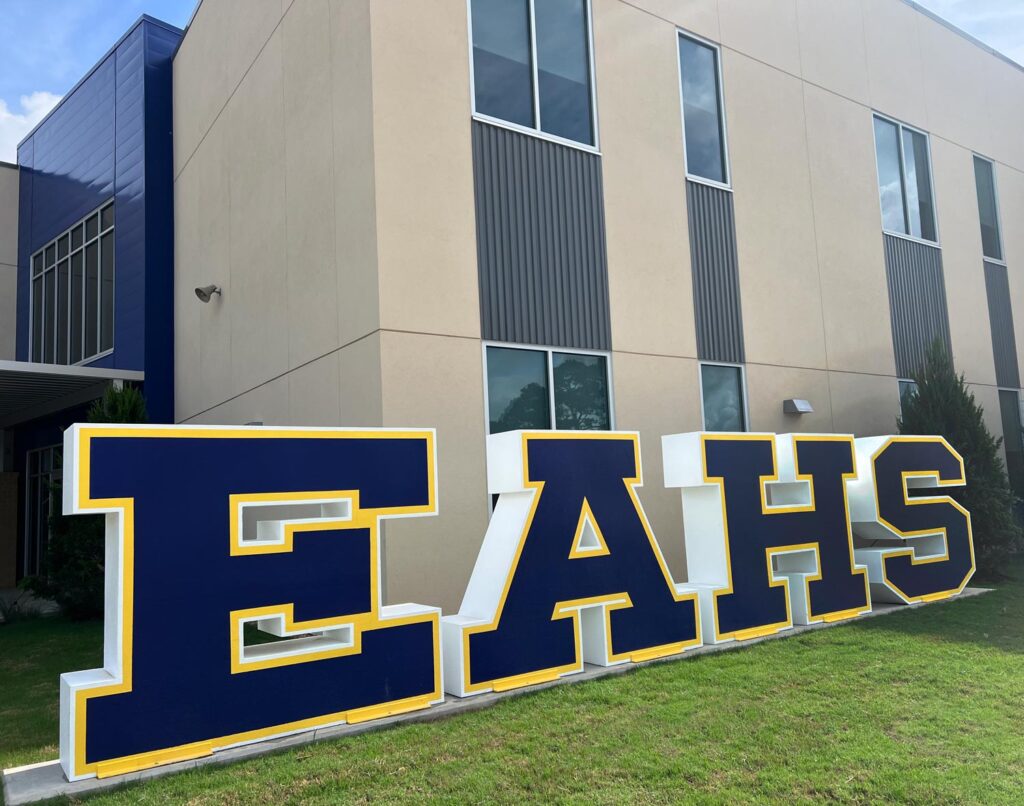 High School Large Metal Letters - WhiteClouds