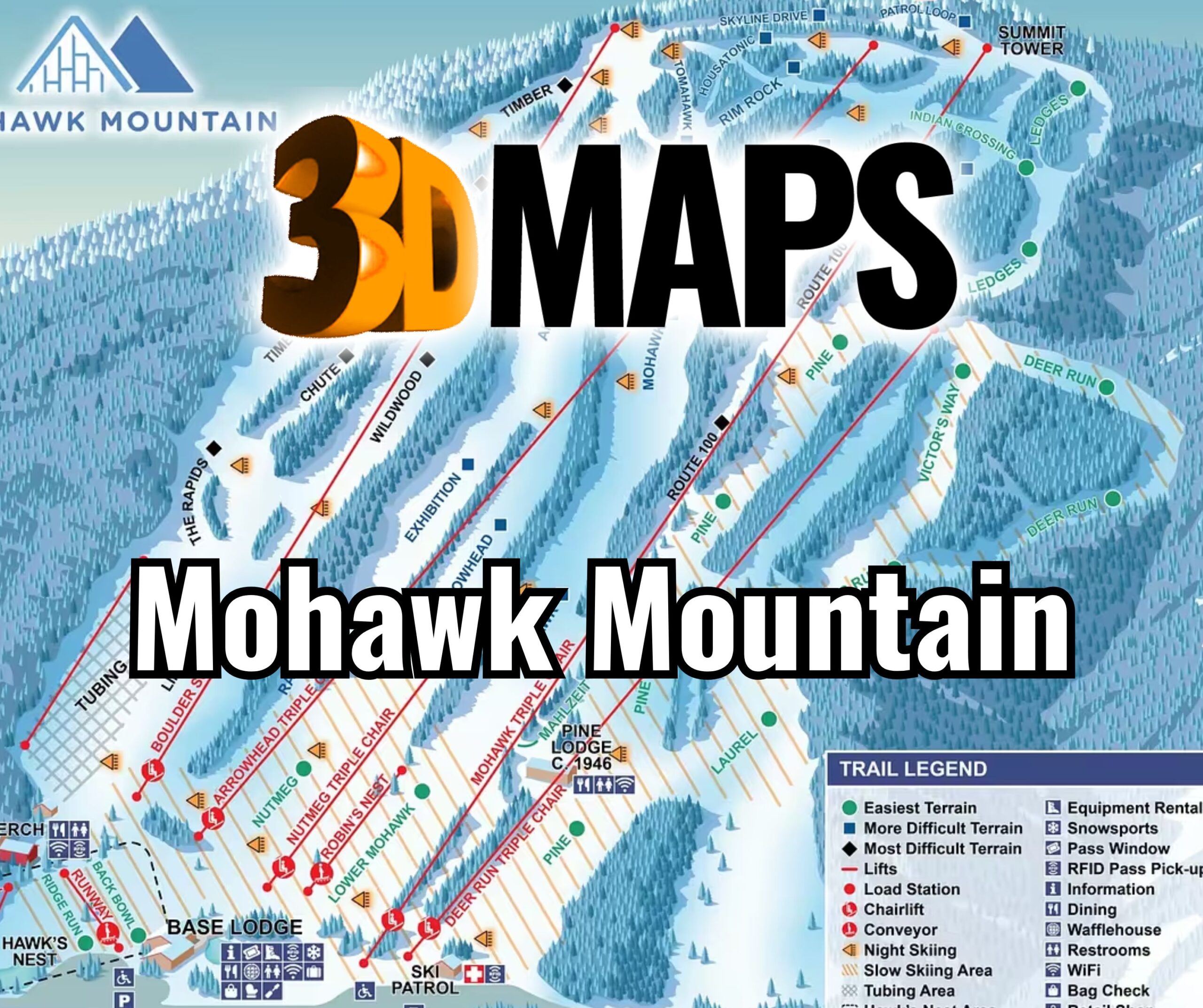 Mohawk Mountain 3D Maps - WhiteClouds