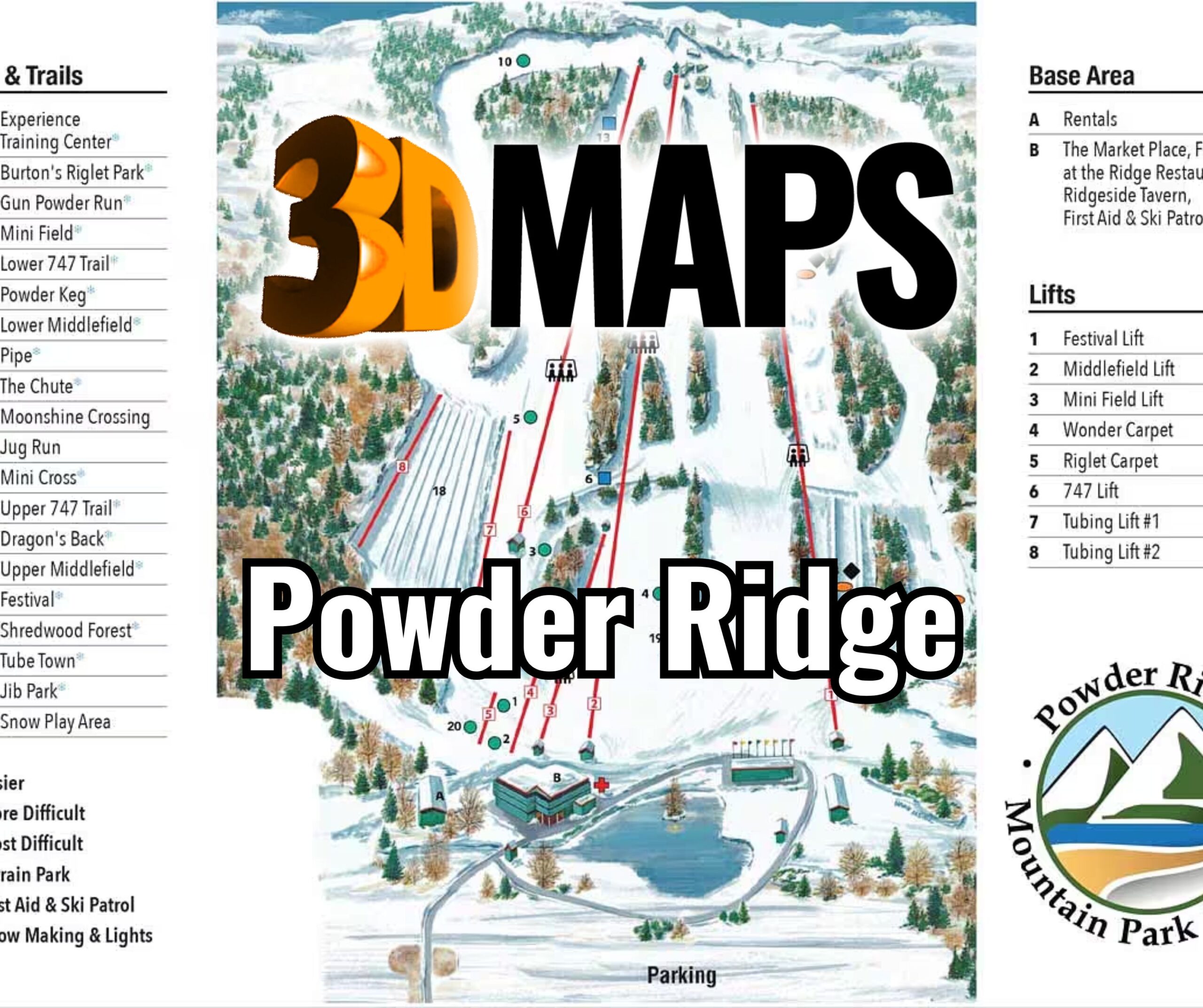 Powder Ridge 3D Maps - WhiteClouds