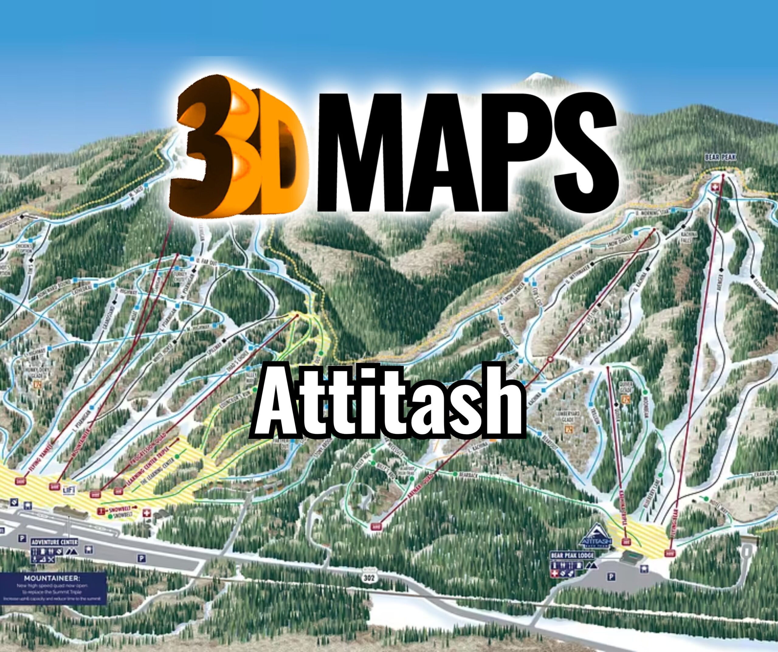 Attitash 3D Maps - WhiteClouds