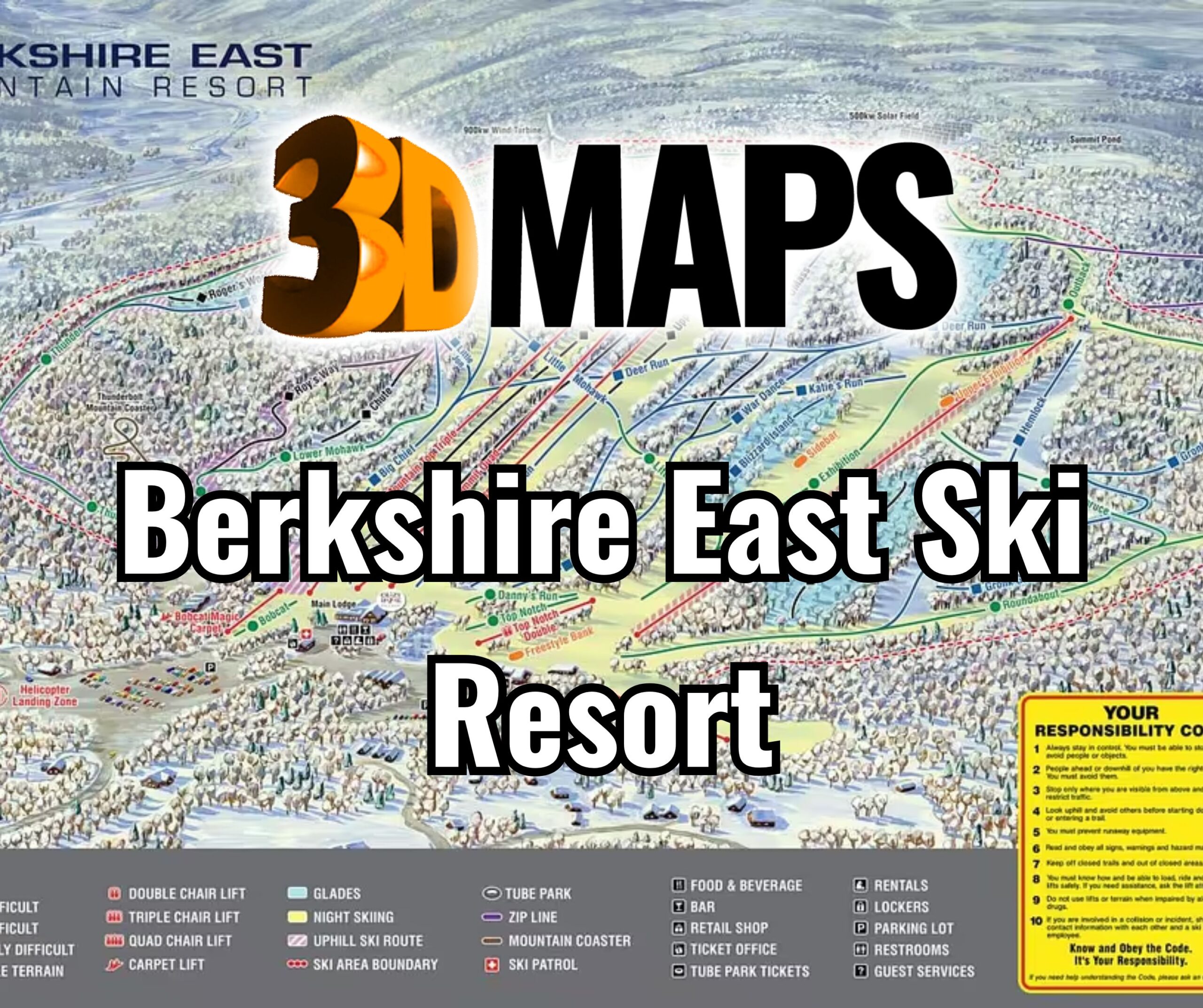 Berkshire East Ski Resort 3D Maps - WhiteClouds