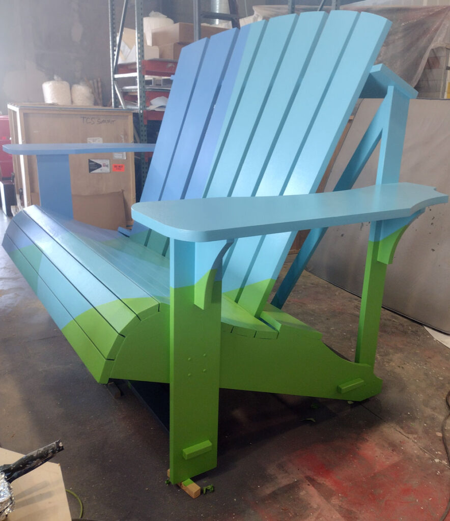 Giant Blue Adirondack Chair - WhiteClouds