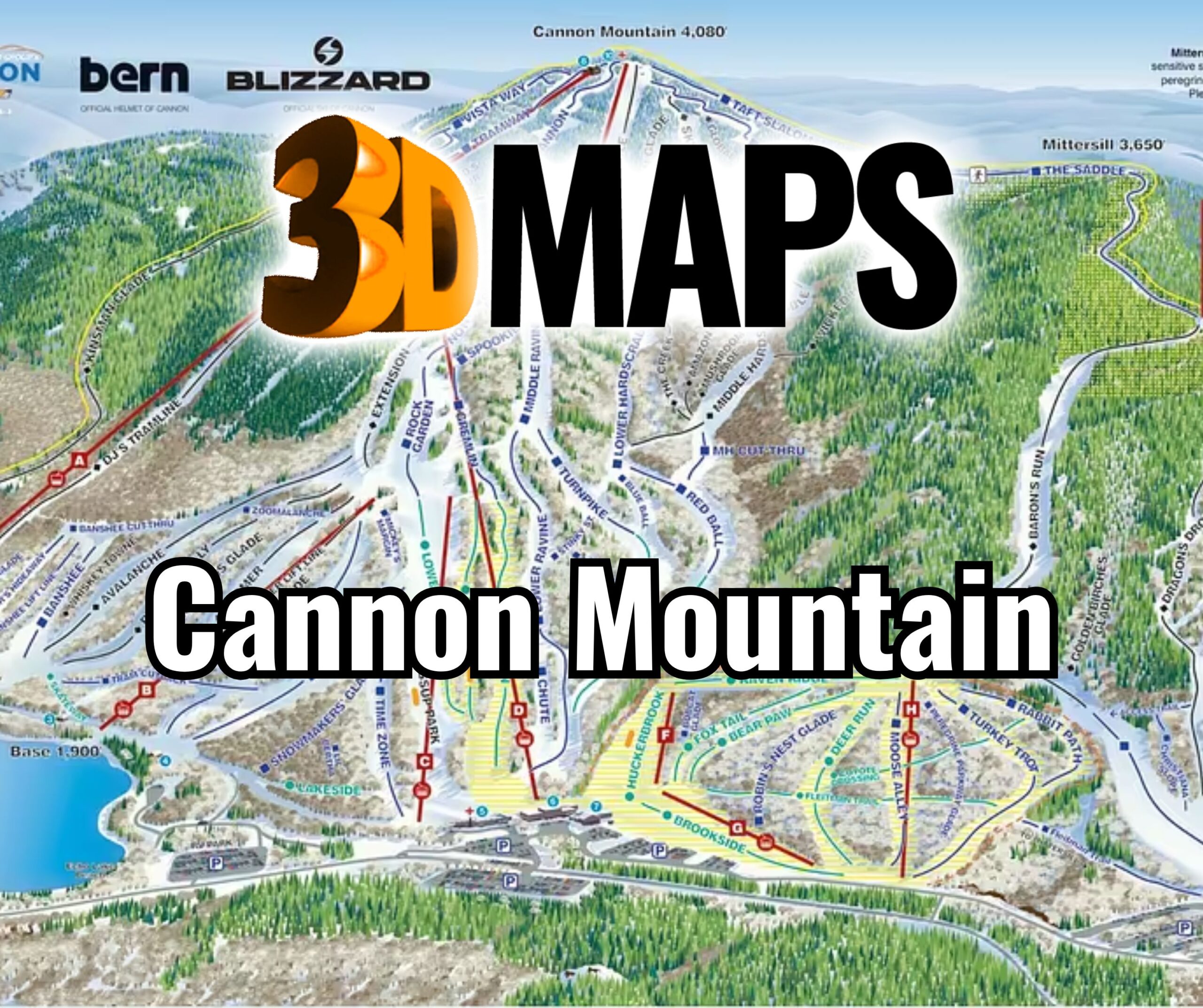 Cannon Mountain 3D Maps - WhiteClouds