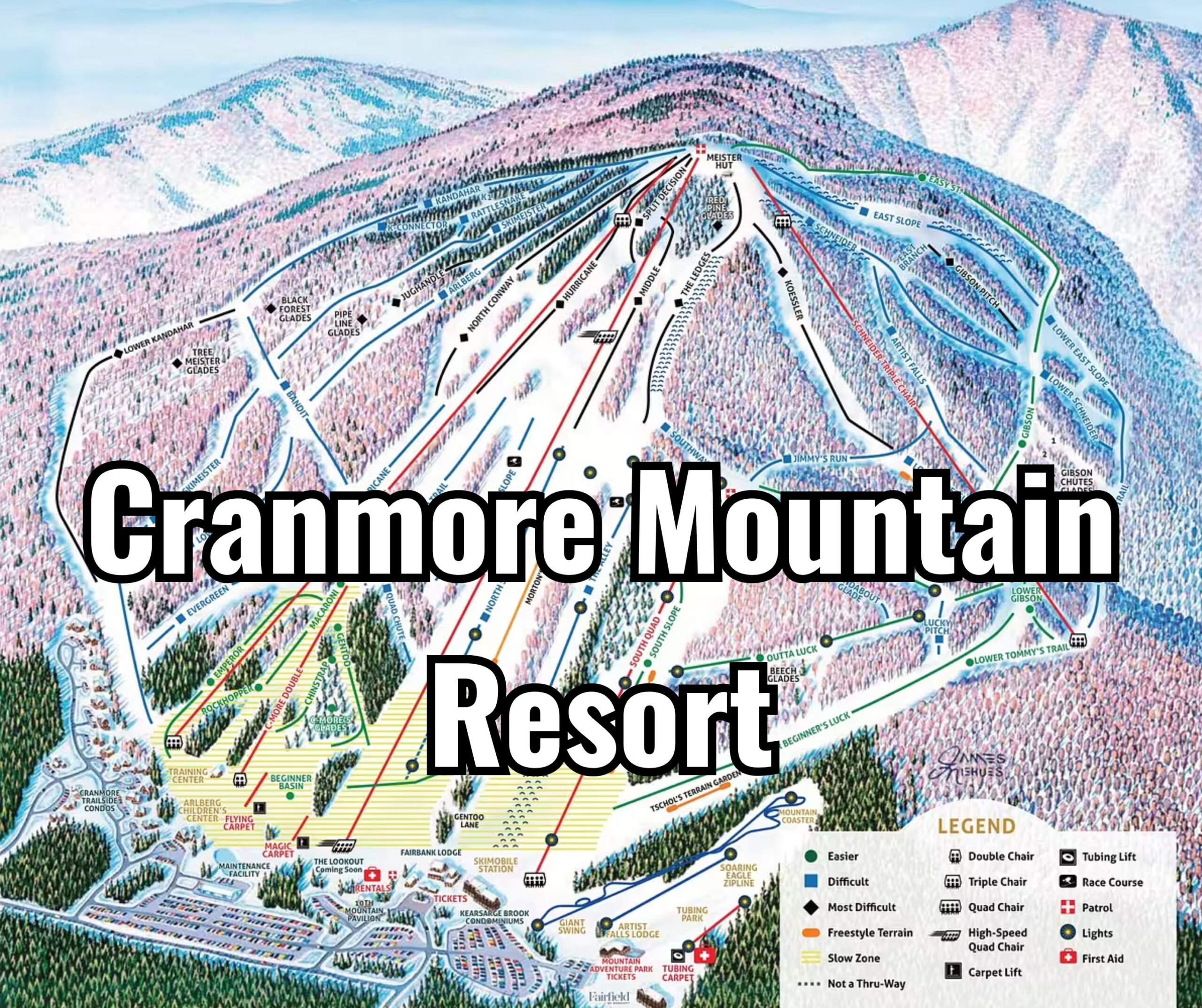 Cranmore Mountain Resort 3D Maps - WhiteClouds