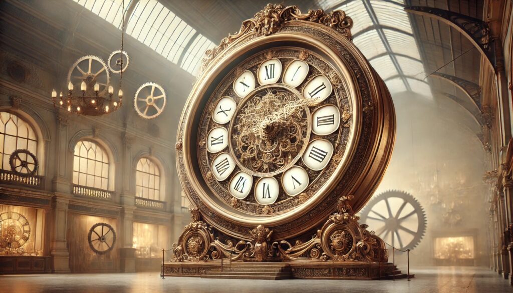 Giant Clock Prop - WhiteClouds